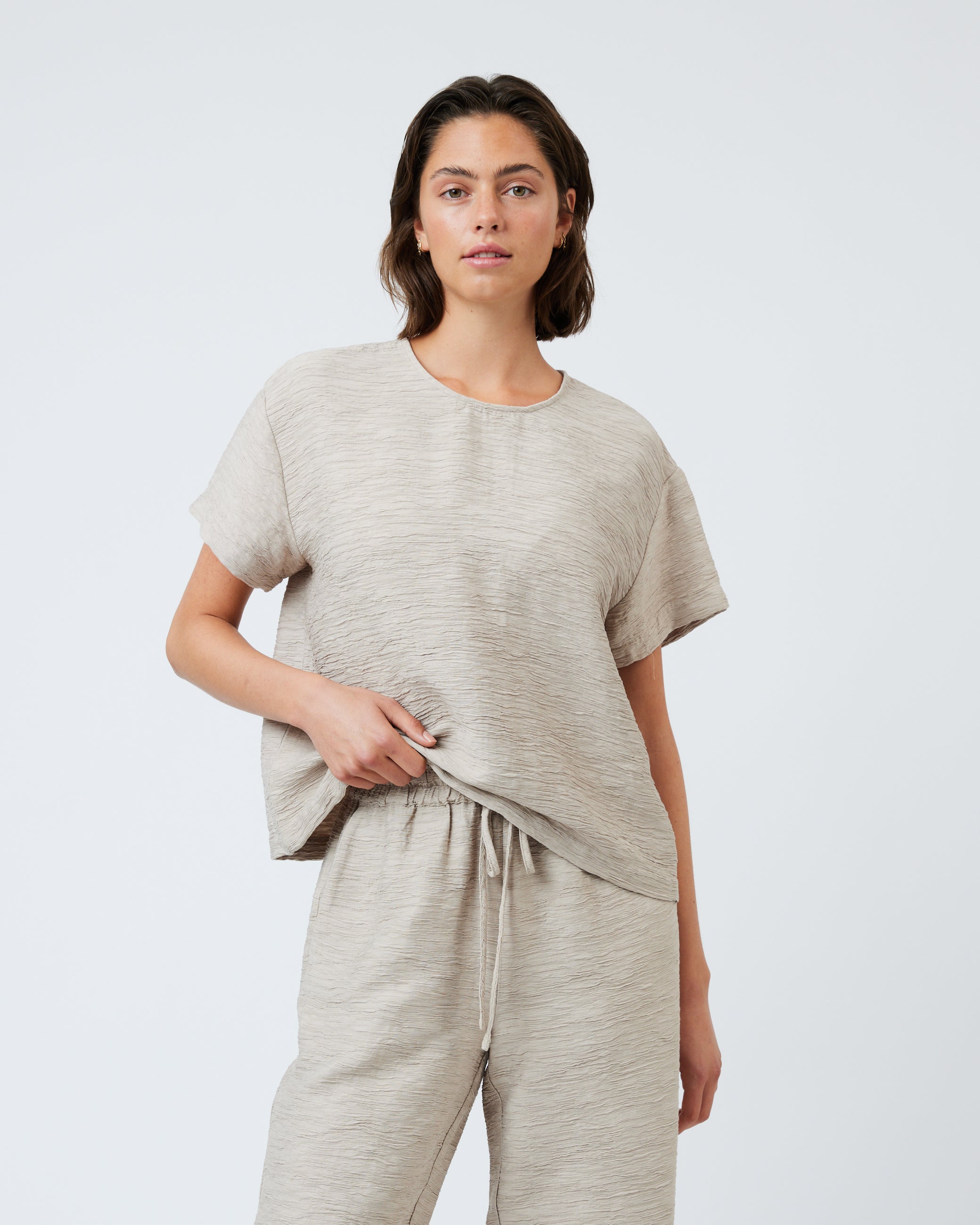 19SS String gather blouse｜レディース