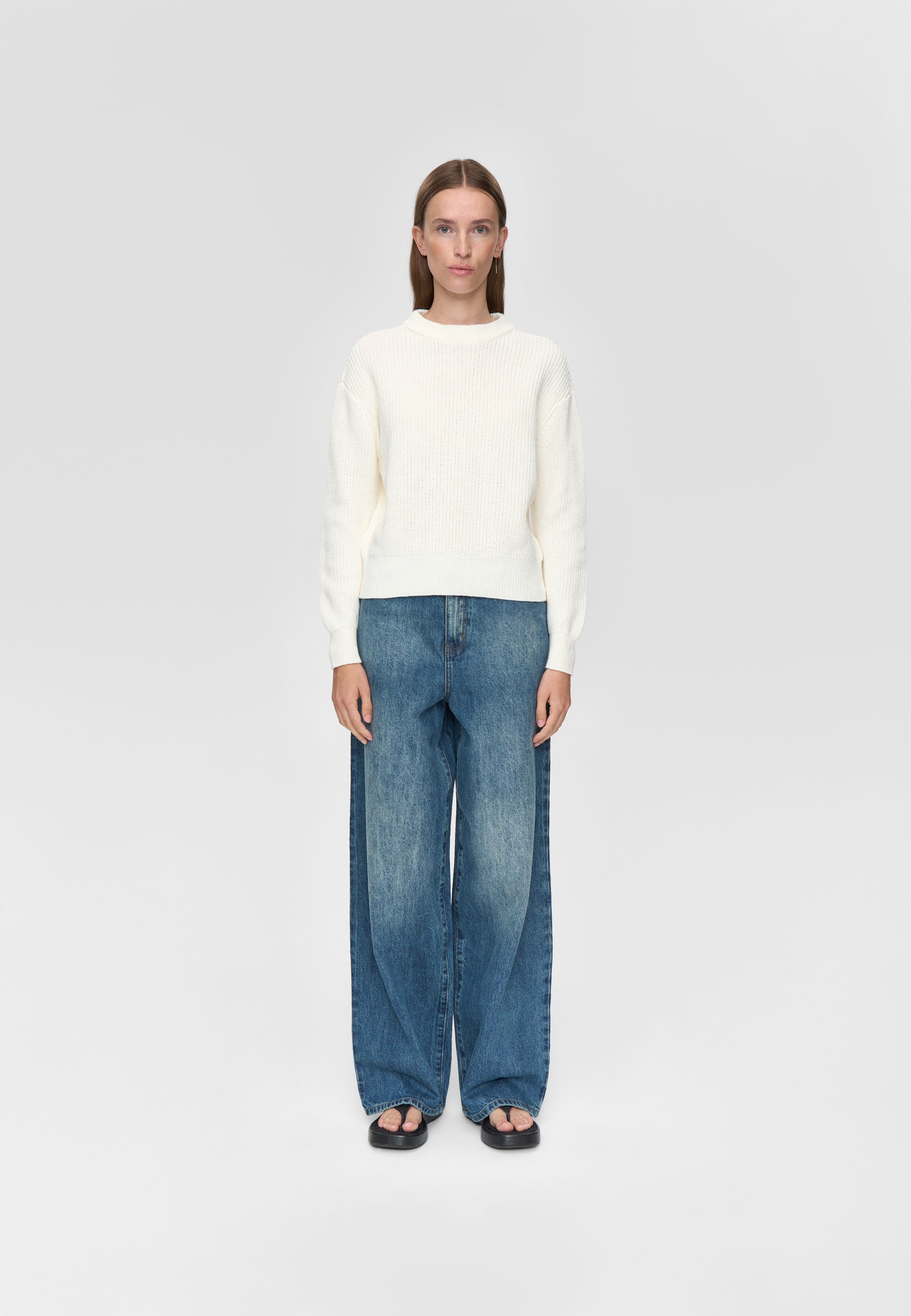 Mikala jumper G006 GOTS Jumper - 004 Broken White